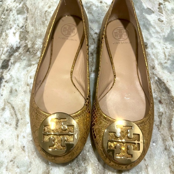 Tory Burch | Shoes | Tory Burch Gold Ballet Flats | Poshmark